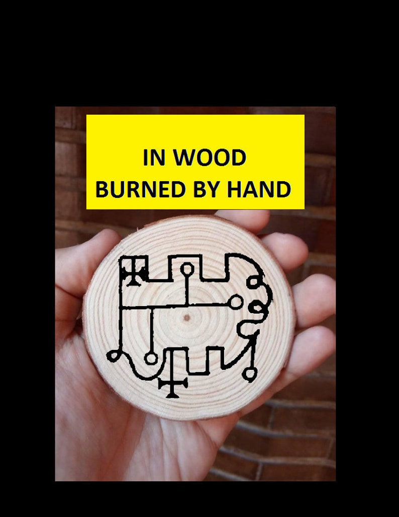 Stolas Sigil Wood Burned by Hand Seal Spirit Goetia Size - Etsy