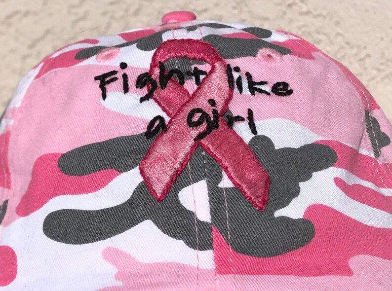 Embroidered Pink Awareness Ribbon Cap Breast Cancer Cap - Etsy