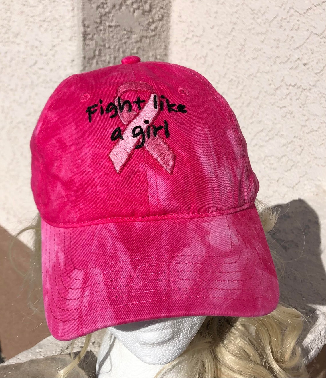Embroidered Pink Awareness Ribbon Cap Breast Cancer Cap - Etsy