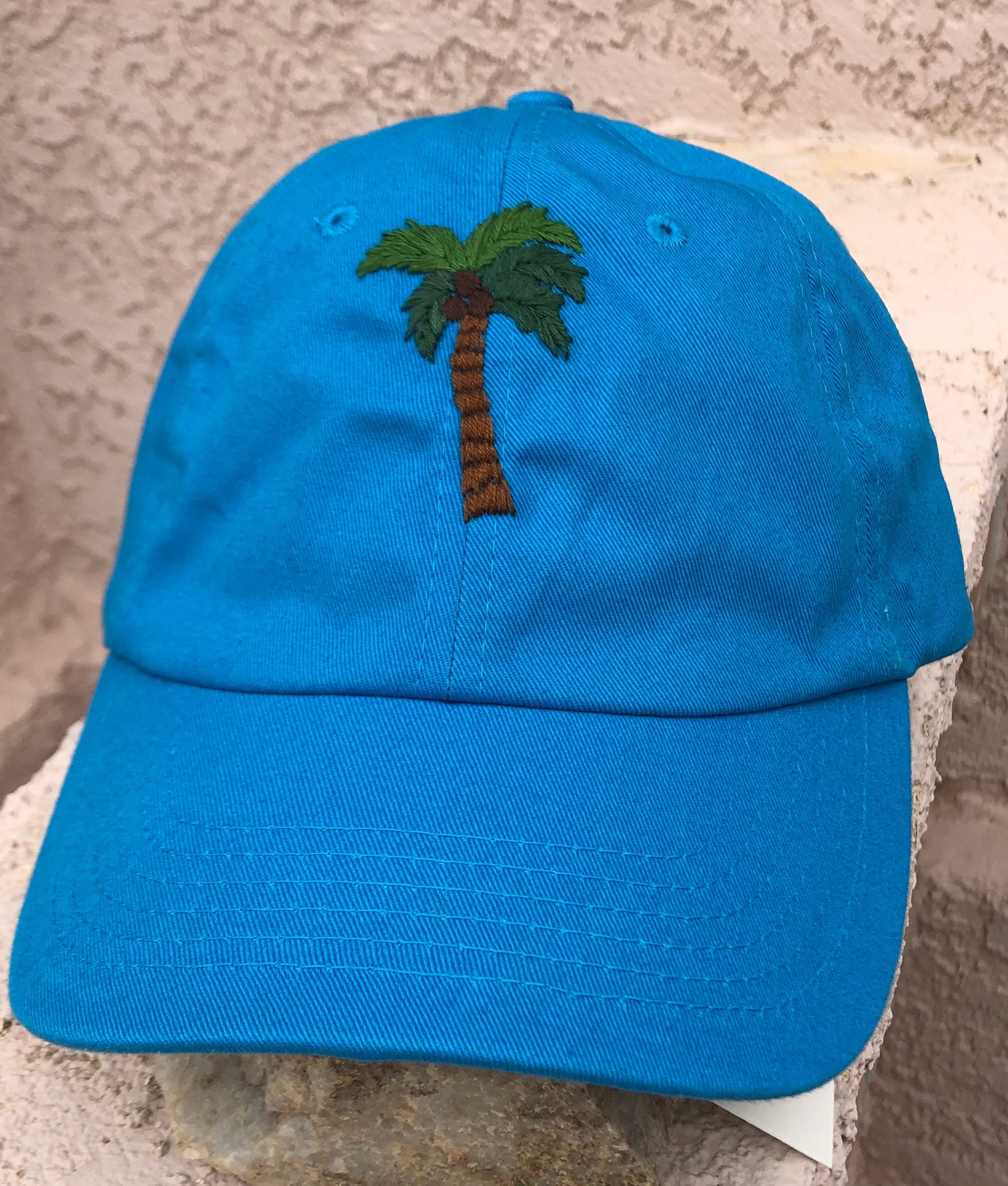 Embroidered Palm Tree Cap beach hat womens embroidered | Etsy