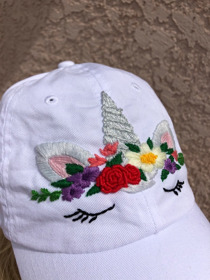 Unicorn Hat Hand Embroidered Unicorn Hat Unicorn Costume Hat - Etsy