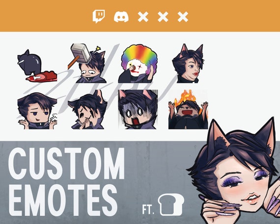 Animated Vtuber Custom Emotes Badges Emojis Pack twitch - Etsy Australia
