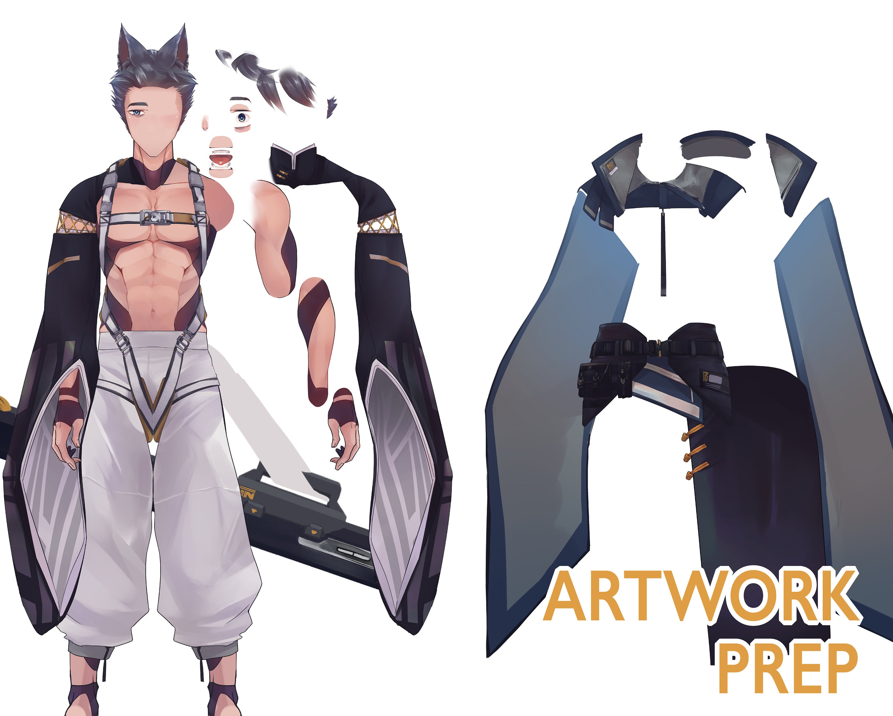 VTuber Commission Design Illustration Rigging Application | Etsy