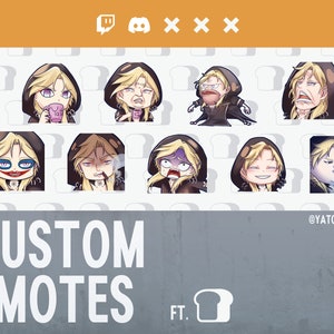 Animated Vtuber Custom Emotes Badges Emojis Pack twitch - Etsy