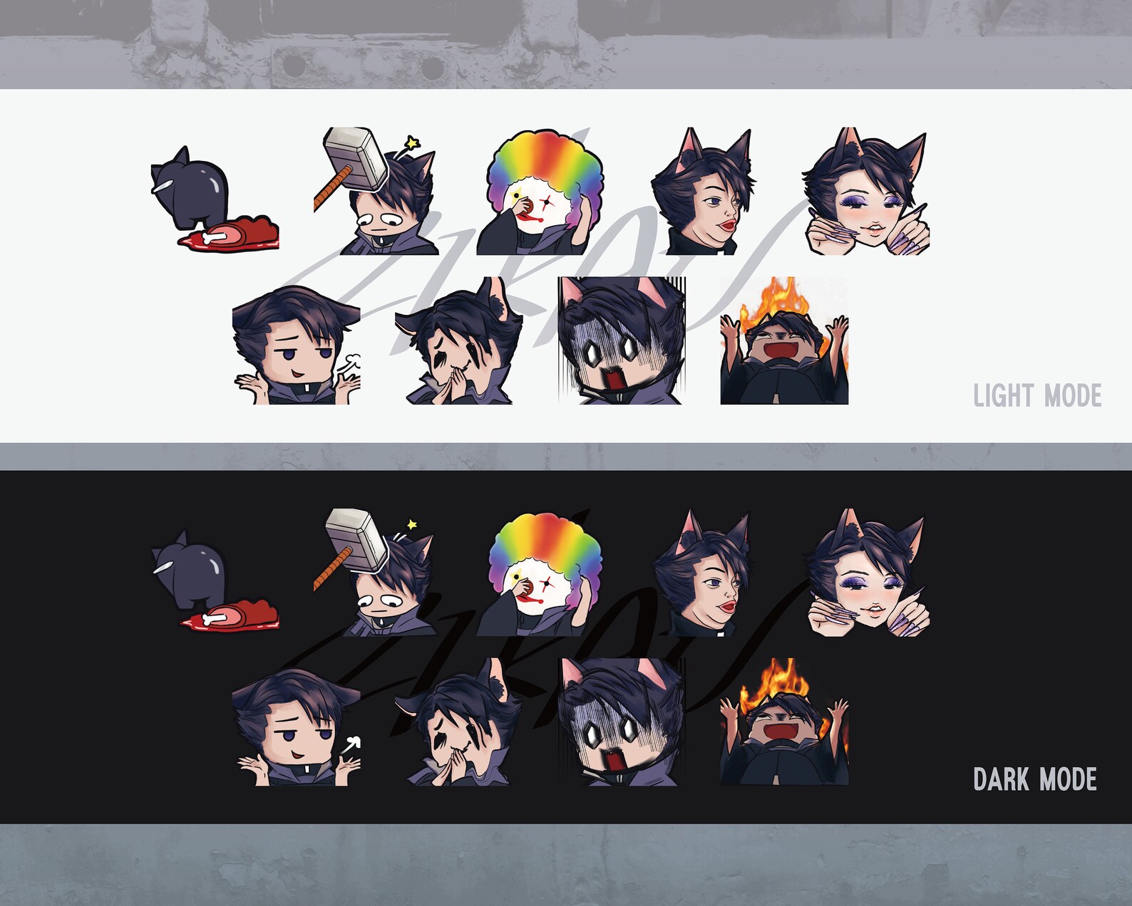 Animated Vtuber Custom Emotes Badges Emojis Pack twitch - Etsy
