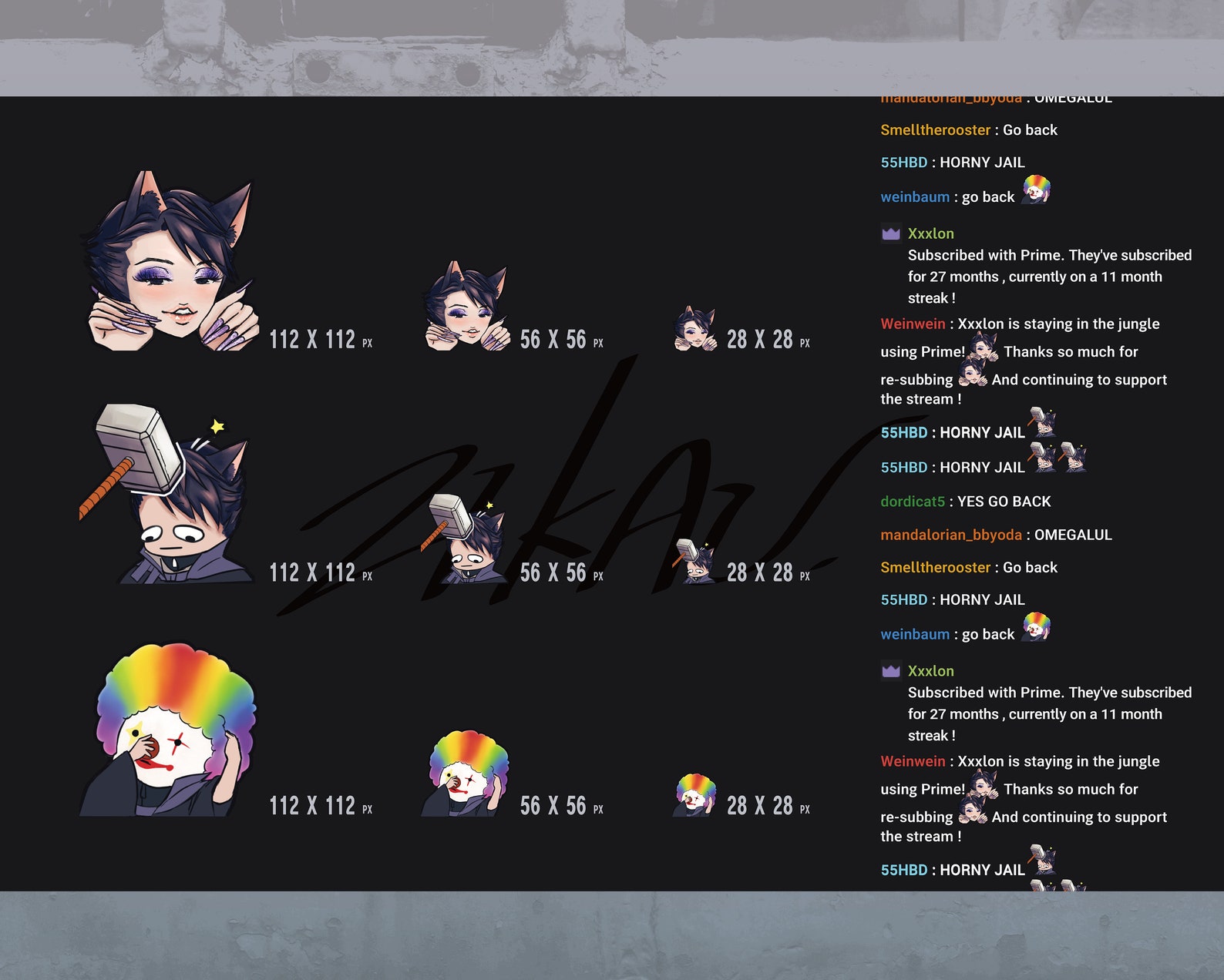 Animated Vtuber Custom Emotes Badges Emojis Pack twitch - Etsy