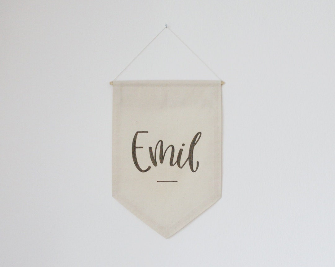 Customized Name Flag Banner Fabric - Etsy