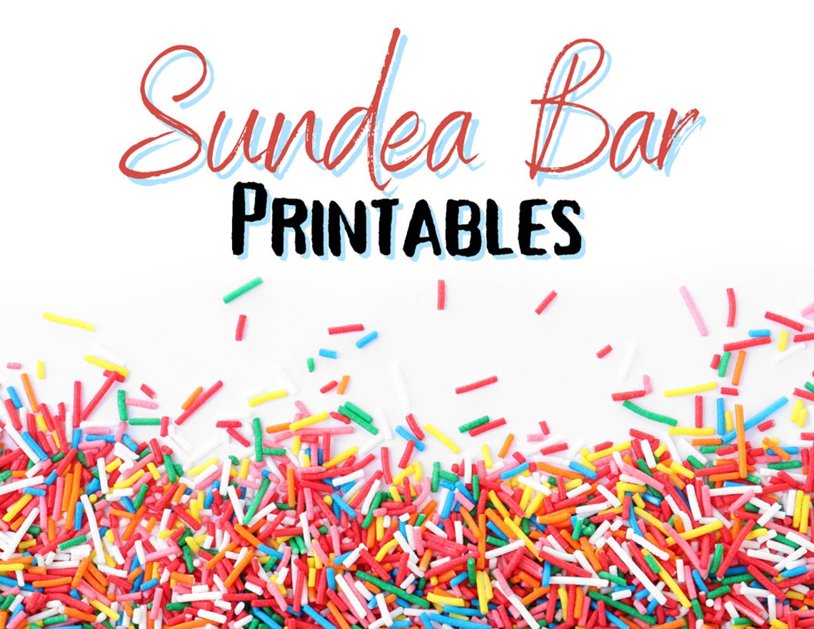 Sundea Bar / Ice Cream Bar Printable Tags - Etsy