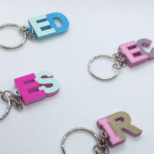 Personalised Initial Keyring Letter Key Ring Gifts Under 5 - Etsy UK