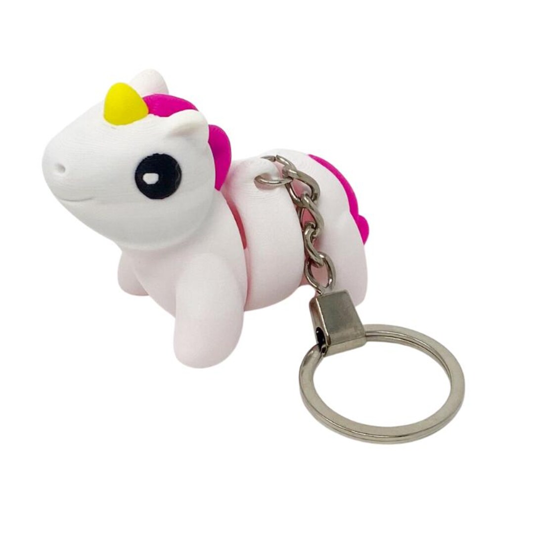 Unicorn Animal Keyring, Sensory Unicorn Toy Keyring, Unicorn Fidget Toy ...