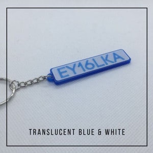 Car Number Plate Key Ring, Car Reg Keyring, Number Plate Keychain ...