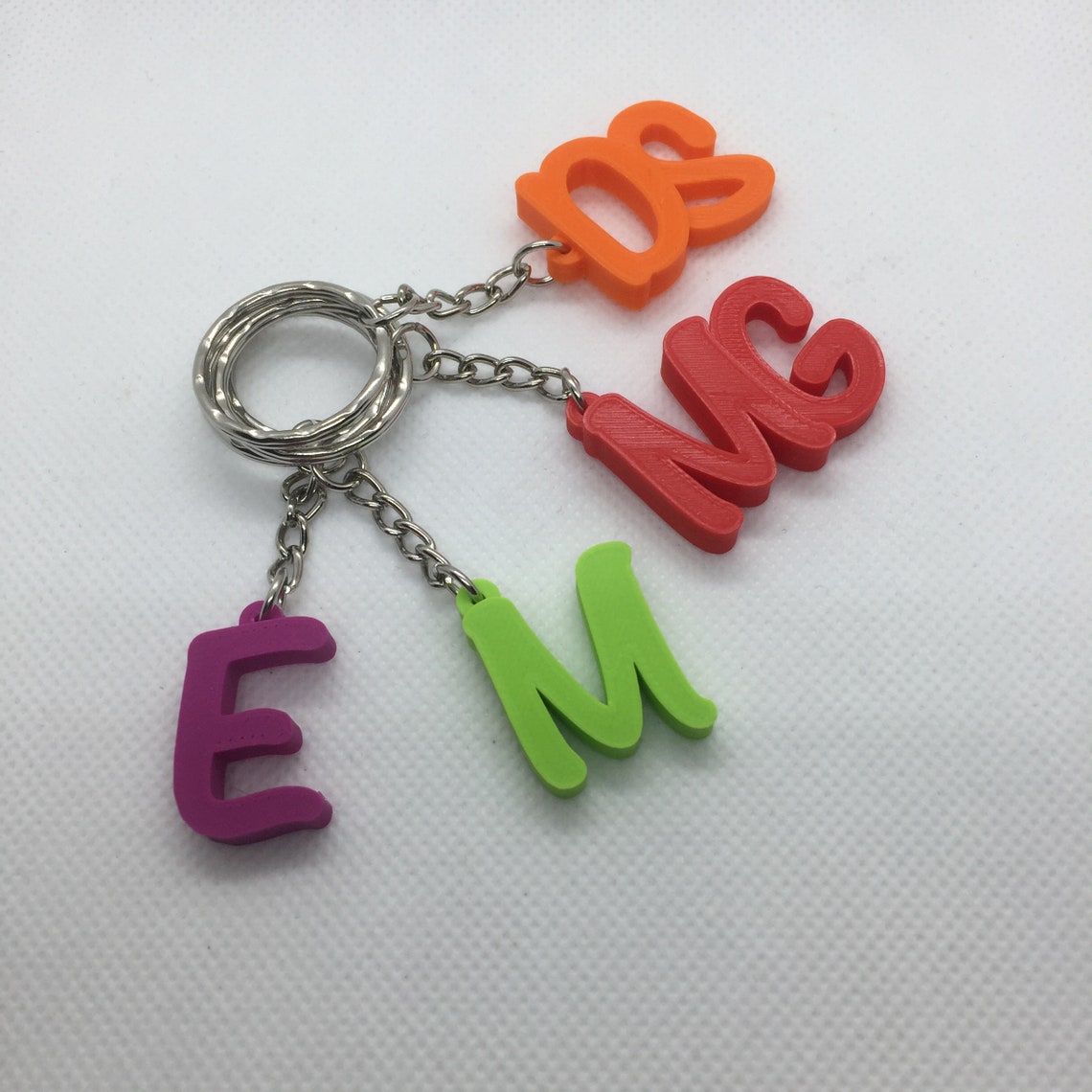 Bulk Order Personalised Initial Keyring, Letter Key Ring, Gifts Under 5 ...