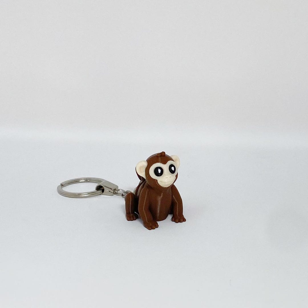 Monkey Fidget Keyring, Sensory Monkey Toy Keyring, Monkey Fidget Toy ...