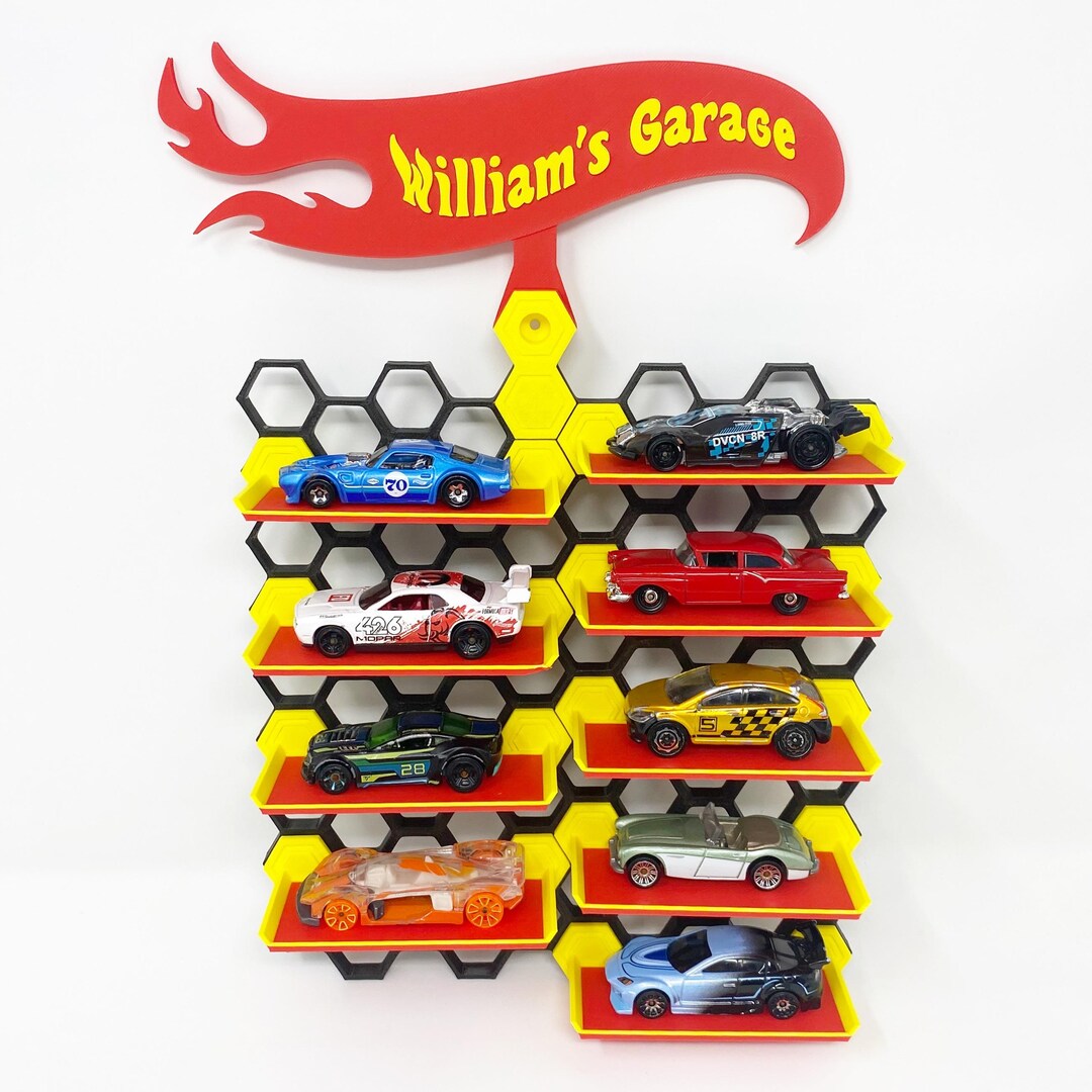 Kids Car Display Shelf, Hot Car Garage, Personalised Kids Car Garage ...