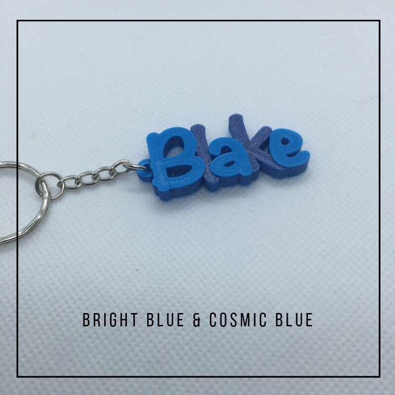 Multi-colour Personalised Keyring 3D Printed Keychain Gifts - Etsy UK