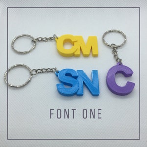 Personalised Initial Keyring, Letter Key Ring, Gifts Under 5, Party Bag ...