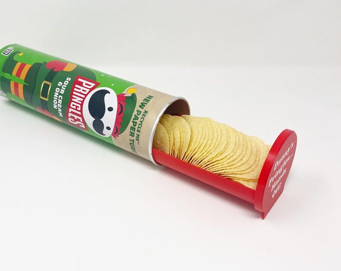 Pringles Can Slider Tray With Lid – Easy Chip Dispenser, Anti-roll ...
