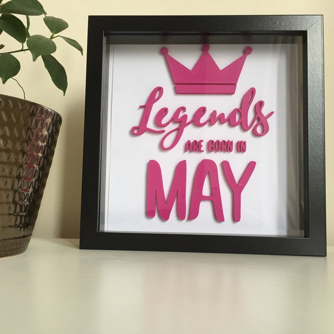 Framed Wall Art, Quotes, Birthday, Legends Are Born, Unique Gift ...