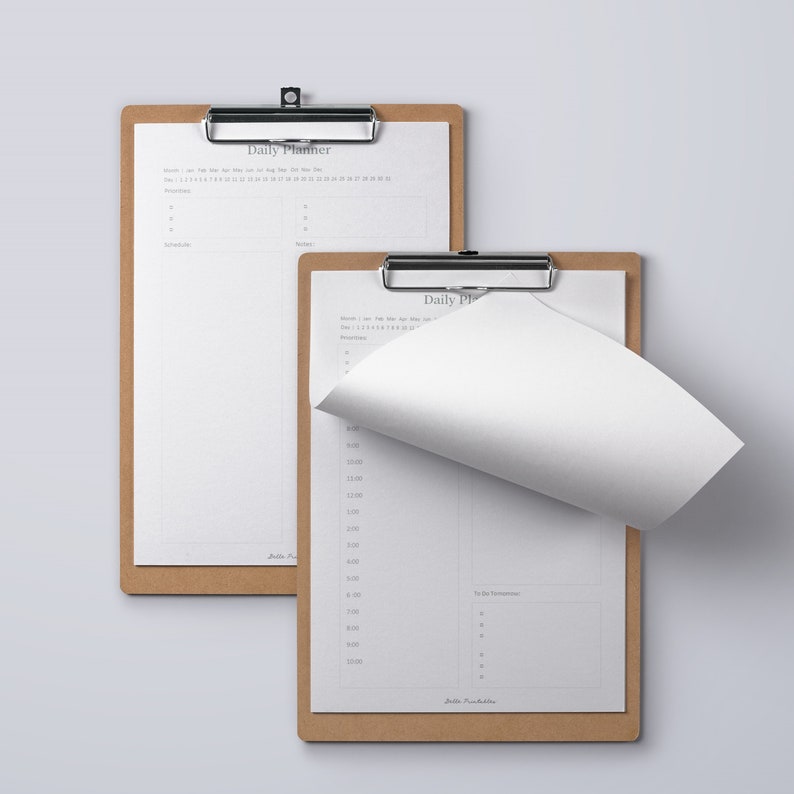 Daily Planner Printable V2 Low Ink Minimalistic Design Day - Etsy New ...