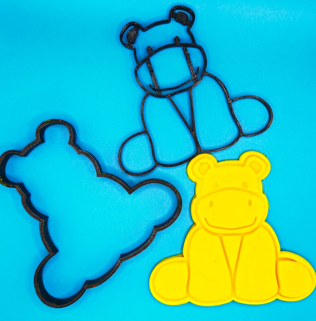 Hippo Jellycat Style Cookie/play Doh/icing/pastry Cutter - Etsy