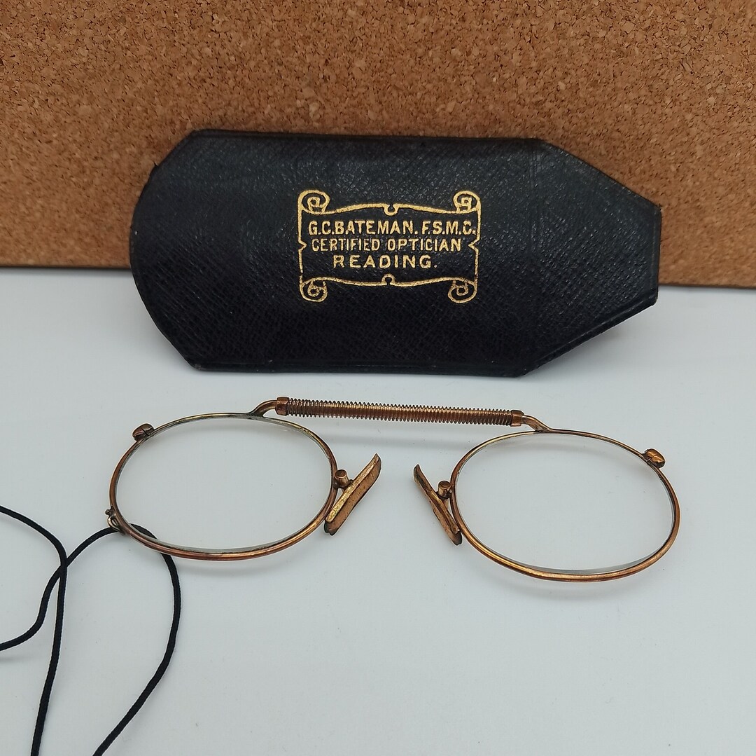 Spectacles Astig Pince Nez 19/20 Century Bar Spring Action/ Pinch Nose ...