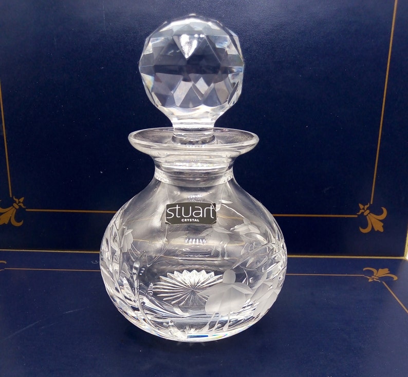Stuart Crystal Vintage Cut Glass Cologne Perfume Scent Bottle - Etsy