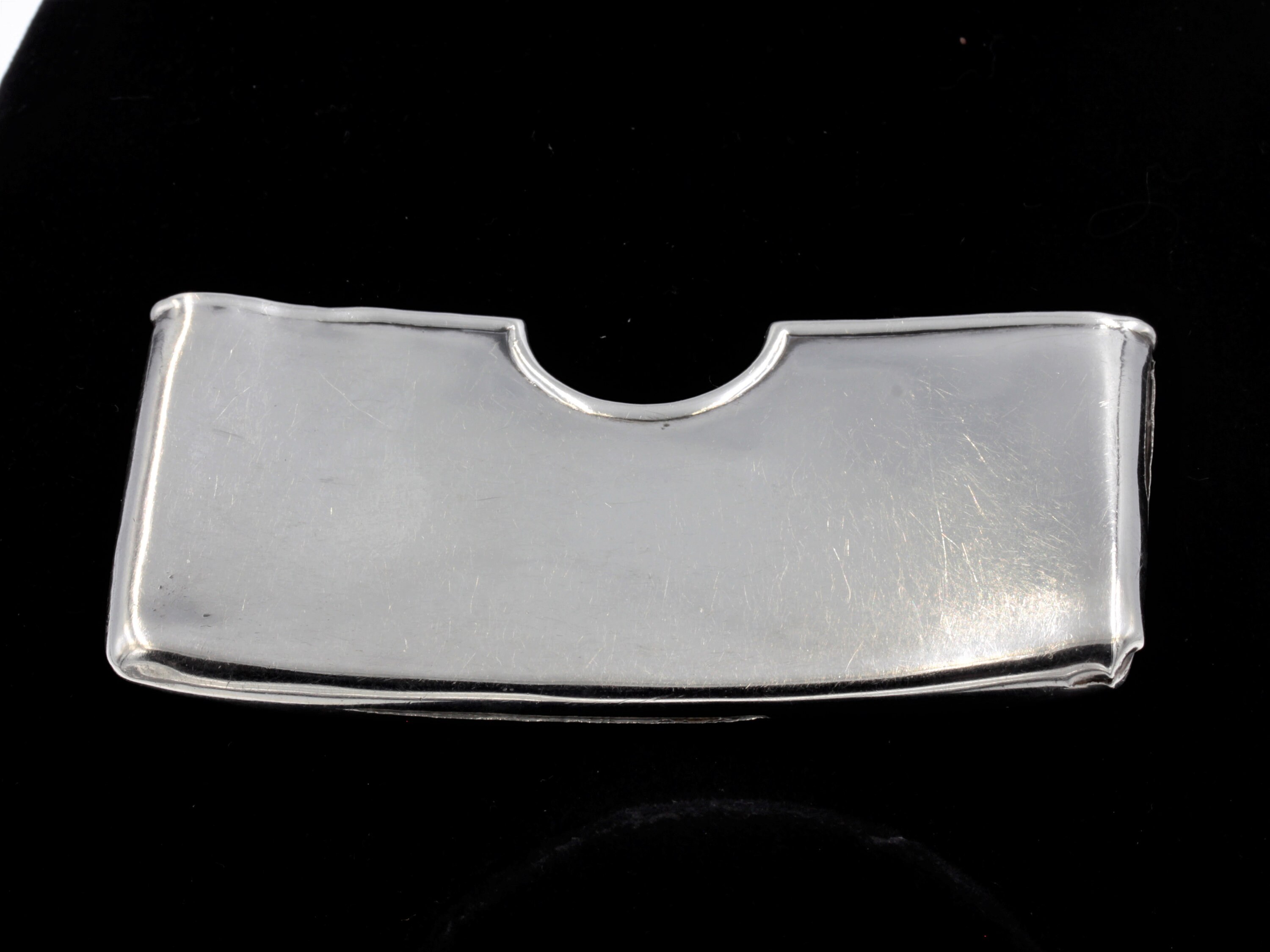 1898 Antique Sterling Silver Open Top Card Case Birmingham Hilliard ...