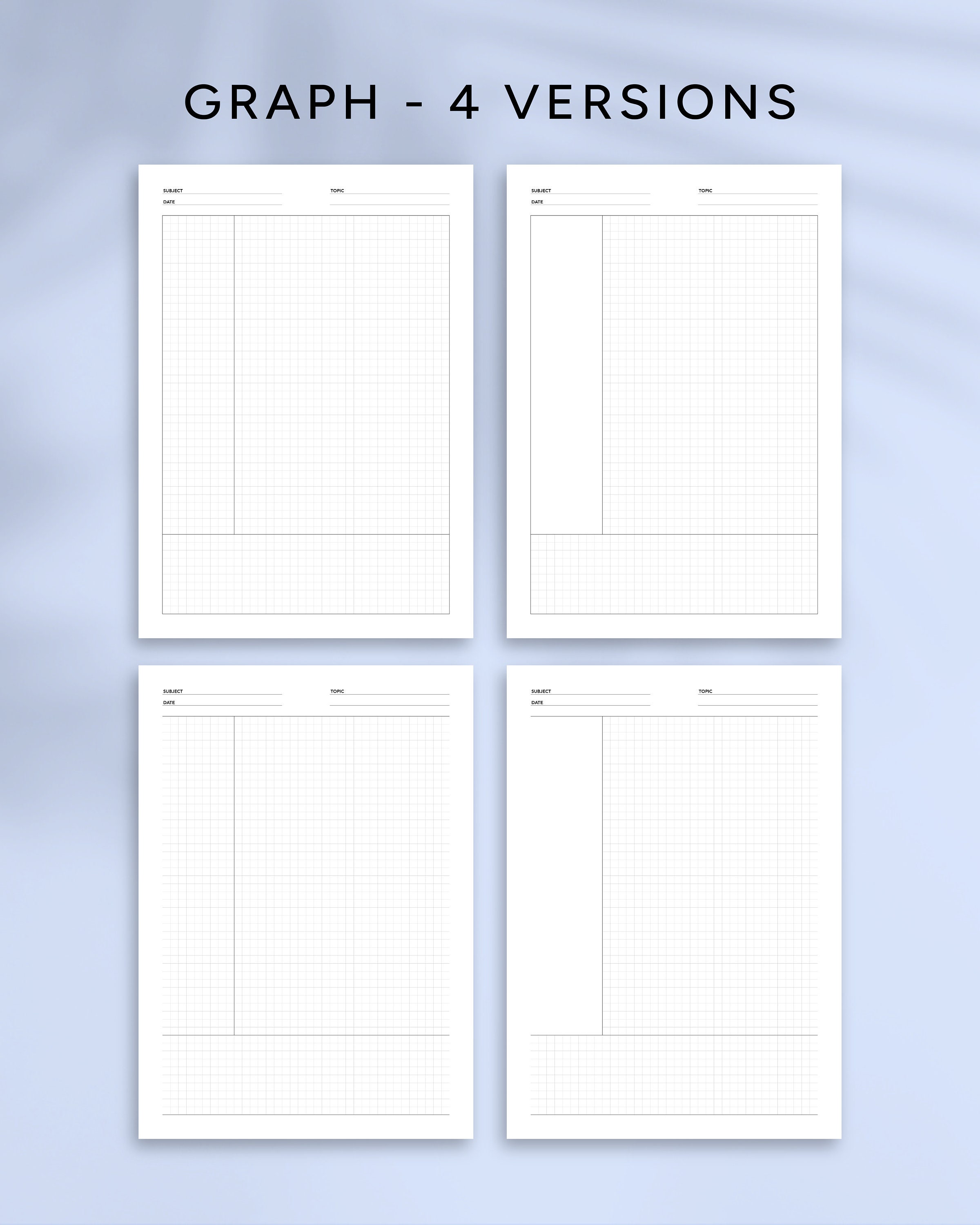 Cornell Notes Printable Study Planner Worksheets Study Organizer Sheets ...