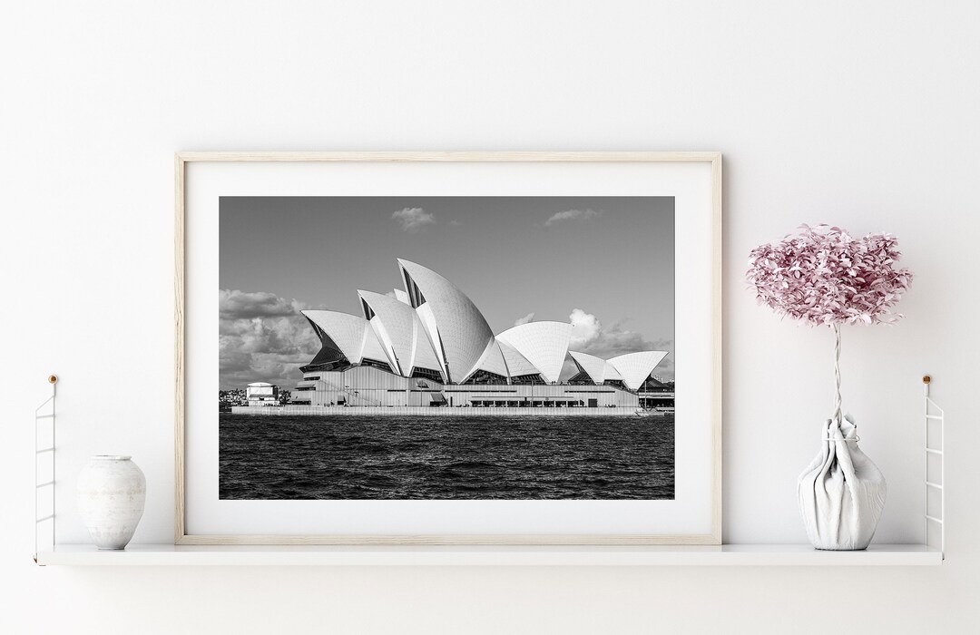 Sydney Opera House Print, Black and White Architecture (digital Print ...