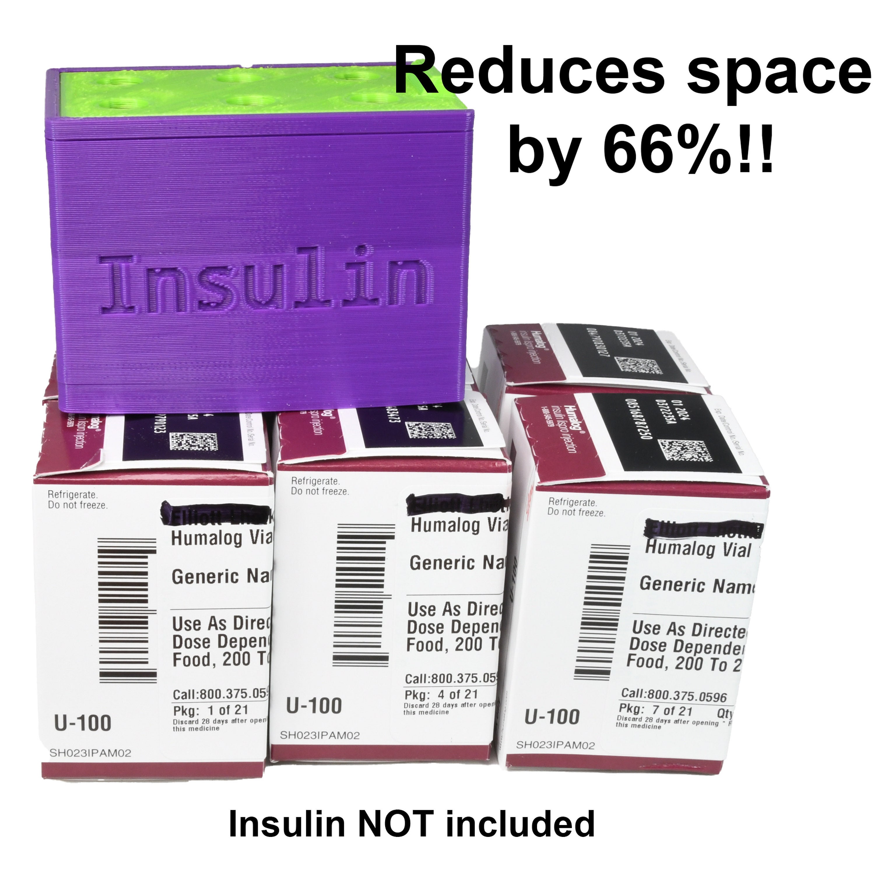 Insulin Caddy With Lid 6 Vial Short - Etsy