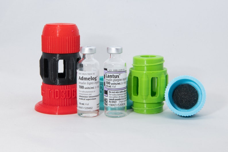 Lantus / Admelog 10ml - 3 Piece 3D Printed Insulin Vial Vessel ...