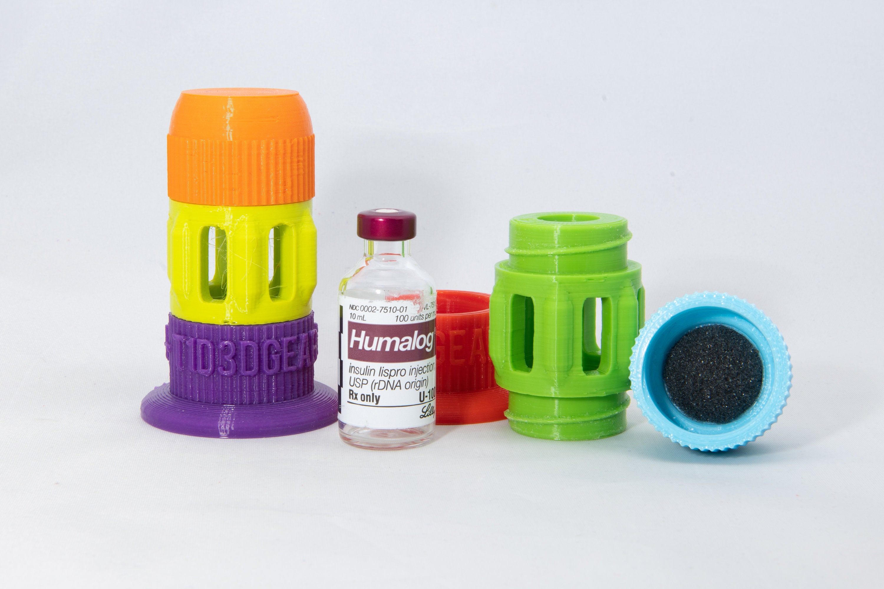 Humalog / Novalog 10ml - 3 Piece 3D Printed Insulin Vial Vessel ...