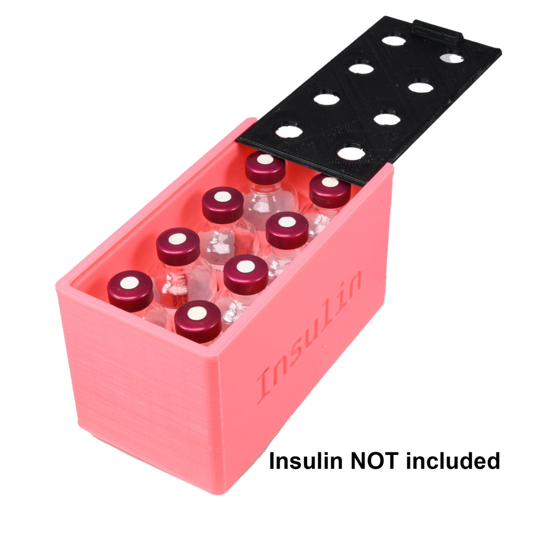 Insulin Caddy With Lid - 8 Vial Tall (fits Admelog & Lantus) - Etsy