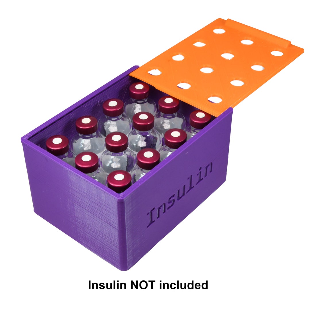 Insulin Caddy With Lid - 12 Vial TALL (for Admelog & Lantus) - Etsy