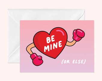 Karate Valentine Card - Etsy