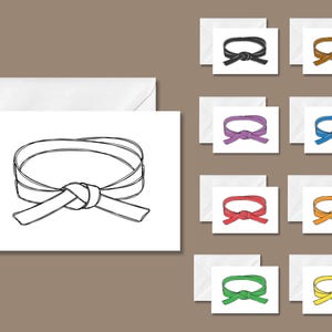 Martial Arts Belt Blank Greeting Card | All Belt Colors Available ...