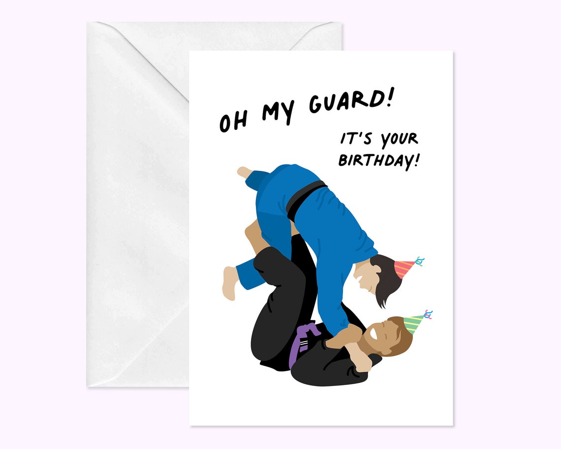 Oh My Guard It's Your Birthday Greeting Card Happy - Etsy