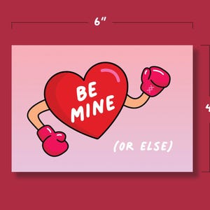 Be Mine (or Else) Greeting Card | Funny Valentine for MMA, Boxing, Muay ...