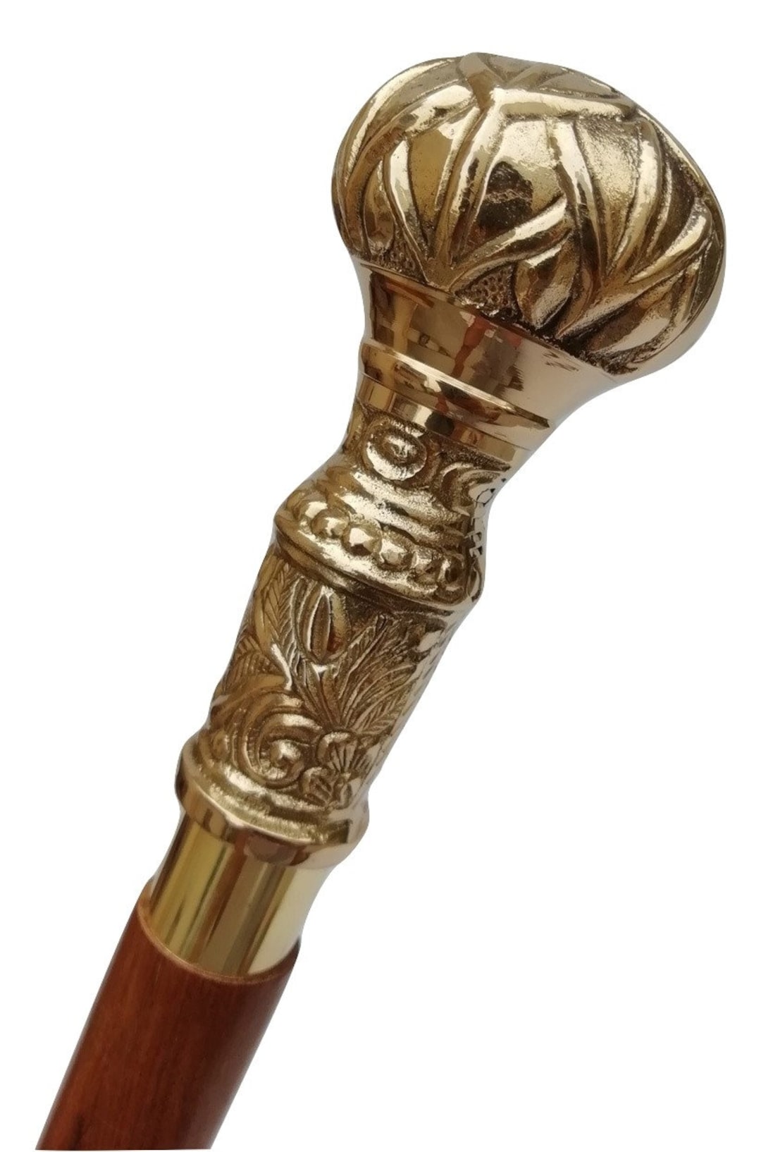 Engraved Brass Head Rare Look Walking Stick Walking Cane - Etsy