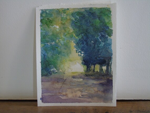 Original Watercolour Landscape Painting of a Pathway Through - Etsy UK