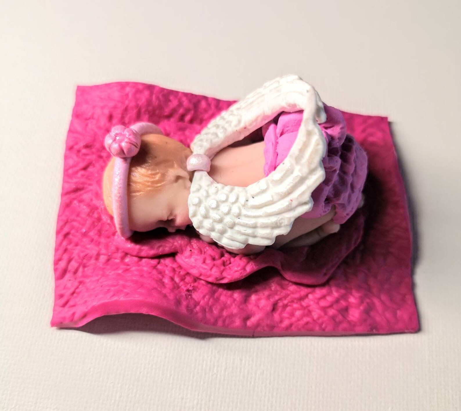 Baby Angel Cake Topper Keepsakes, Personalised for Christening, Baby ...