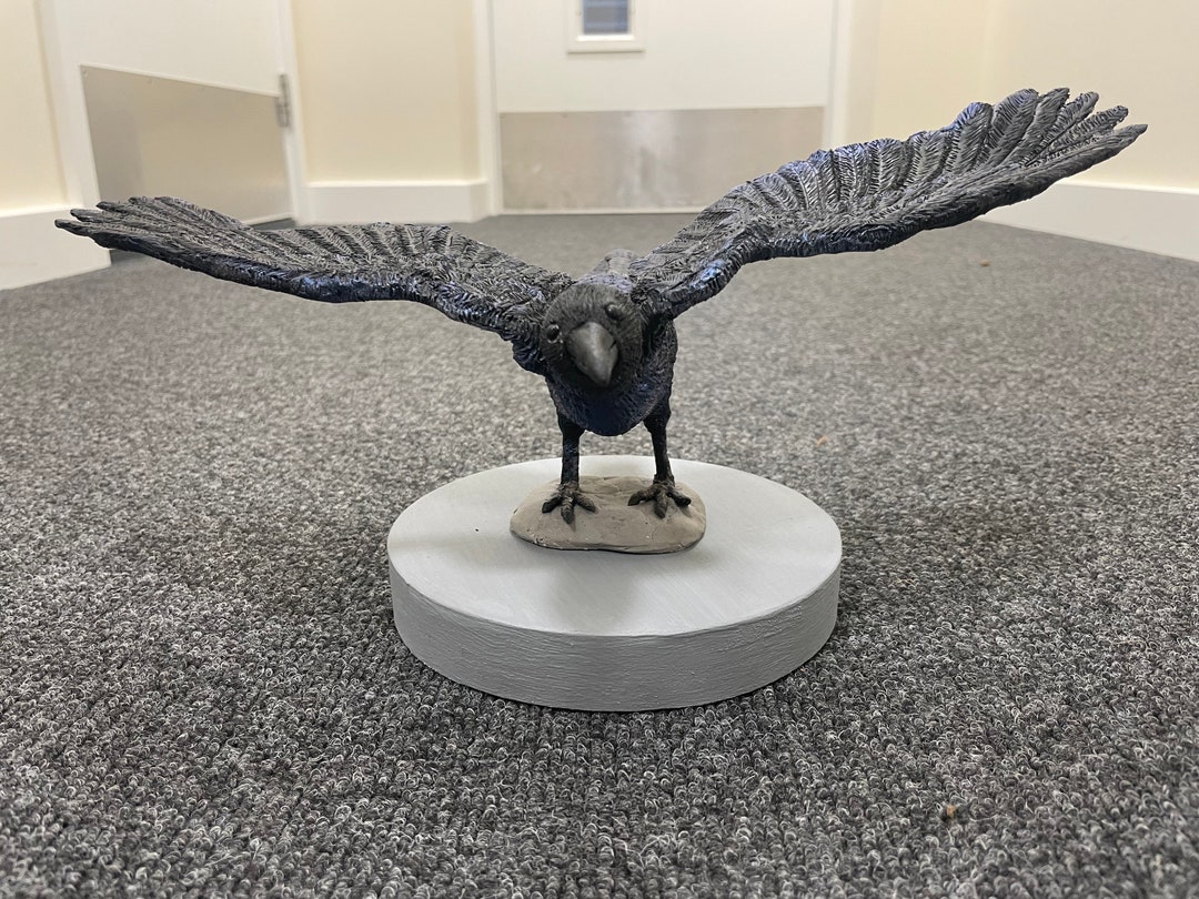 OOAK Crow Statue - Etsy