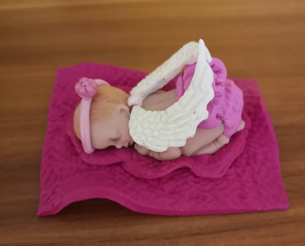 Baby Angel Cake Topper Keepsakes, Personalised for Christening, Baby ...