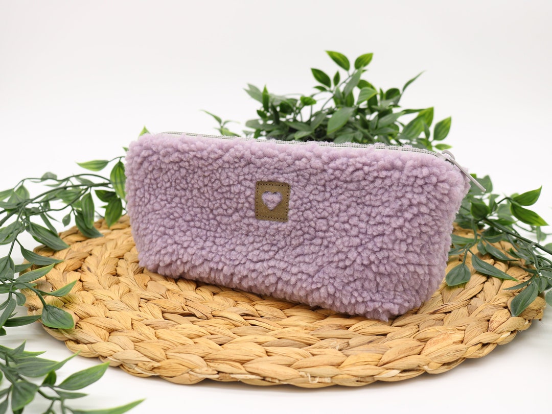 Pencil Case Teddy Fabric Lilac Pencil Case Purple Pencil Case Teacher ...