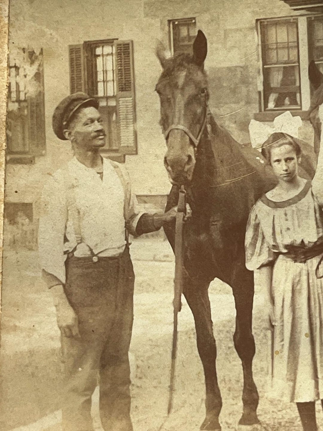 Antique Horse Farm Found Photograph: Children, Horses, Rural Americana ...