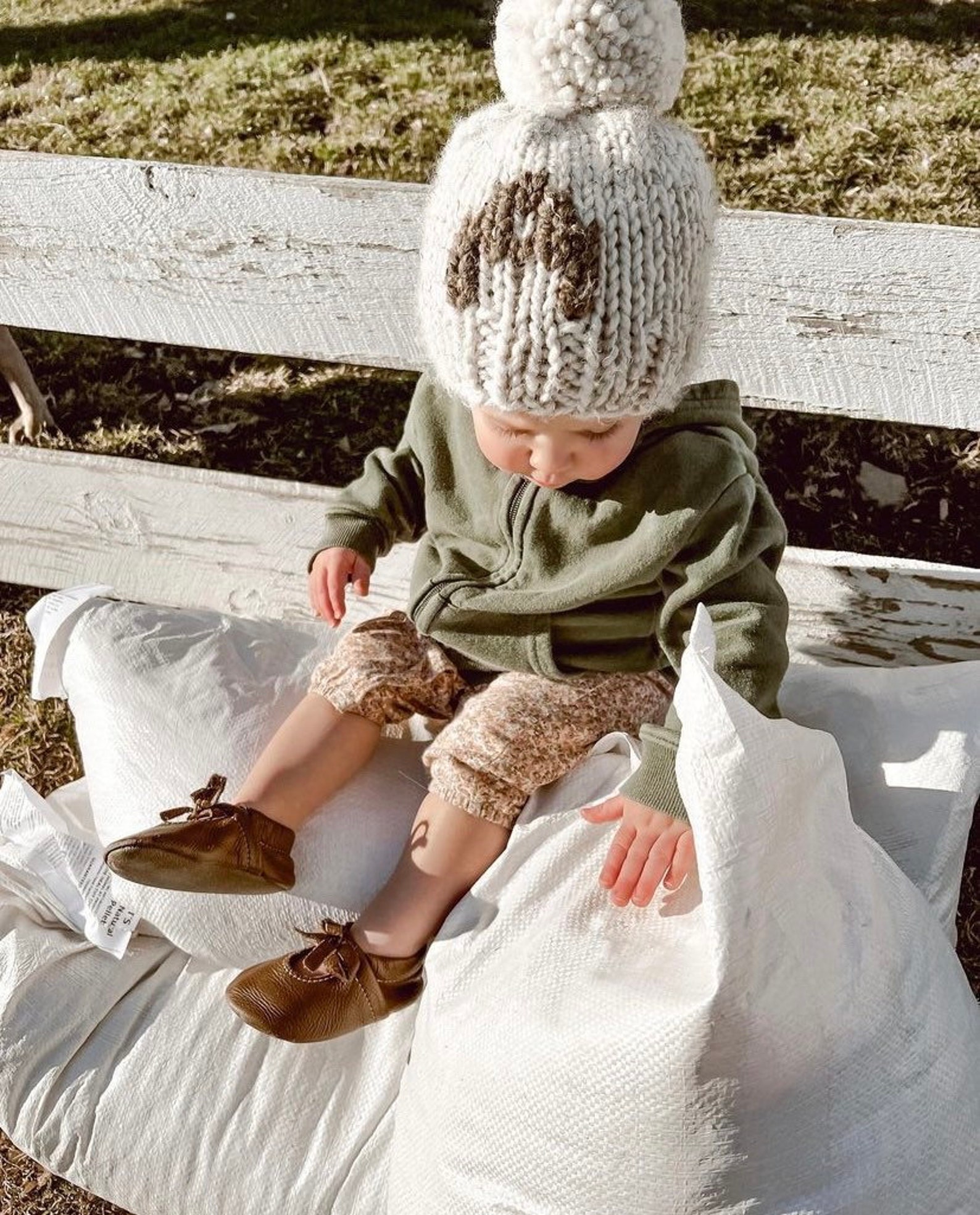 The Monogram Classic English Boxwood Hat With Pom Pom // - Etsy