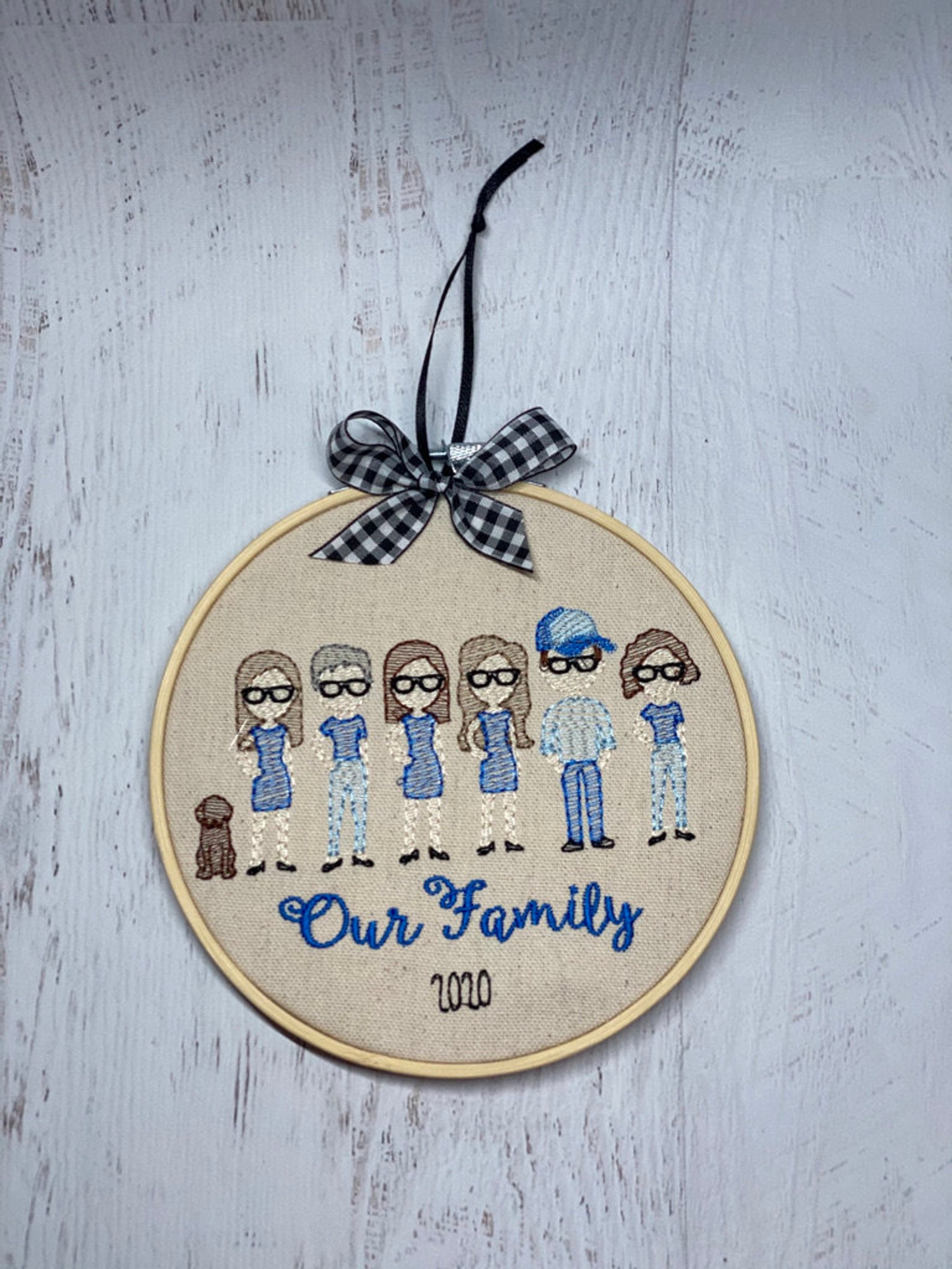 Embroidery Hoop Family Ornament Embroidery Hoop Art | Etsy