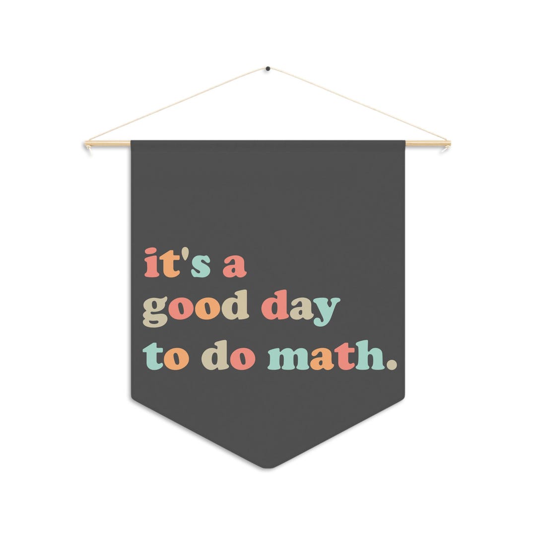 Motivational Pennant Banner - Positive Vibes for Math Lovers, Classroom ...