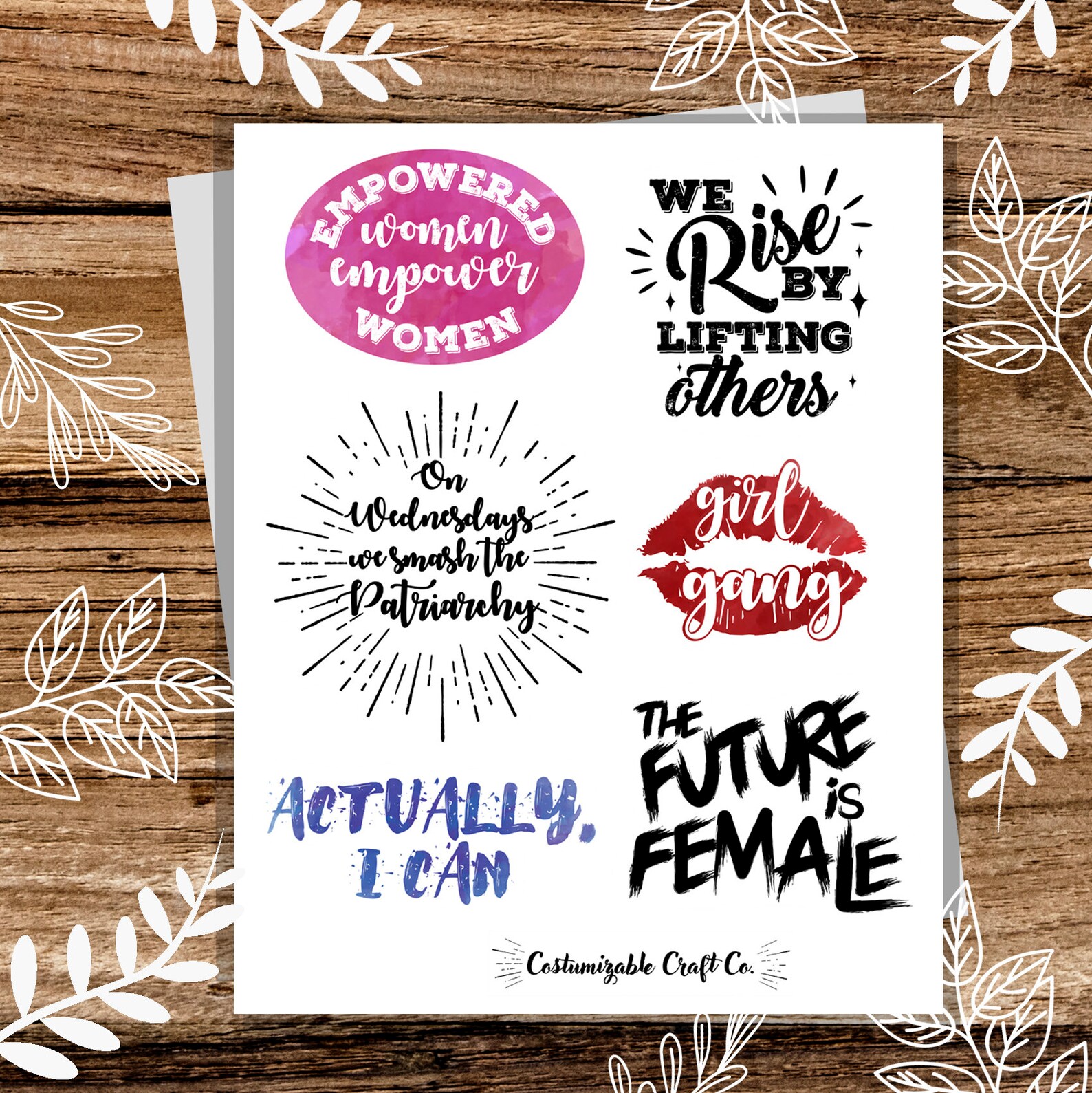 2-pack Girl Power/feminist Stickers for Journal or Planner - Etsy