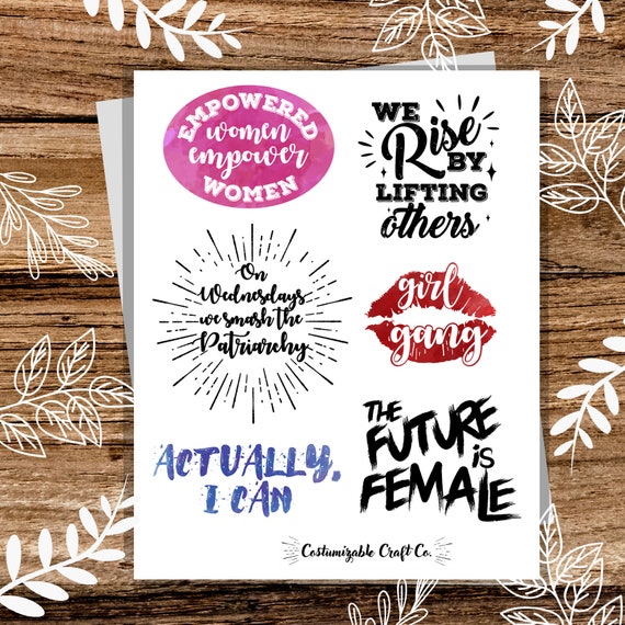 2-pack Girl Power/feminist Stickers for Journal or Planner - Etsy